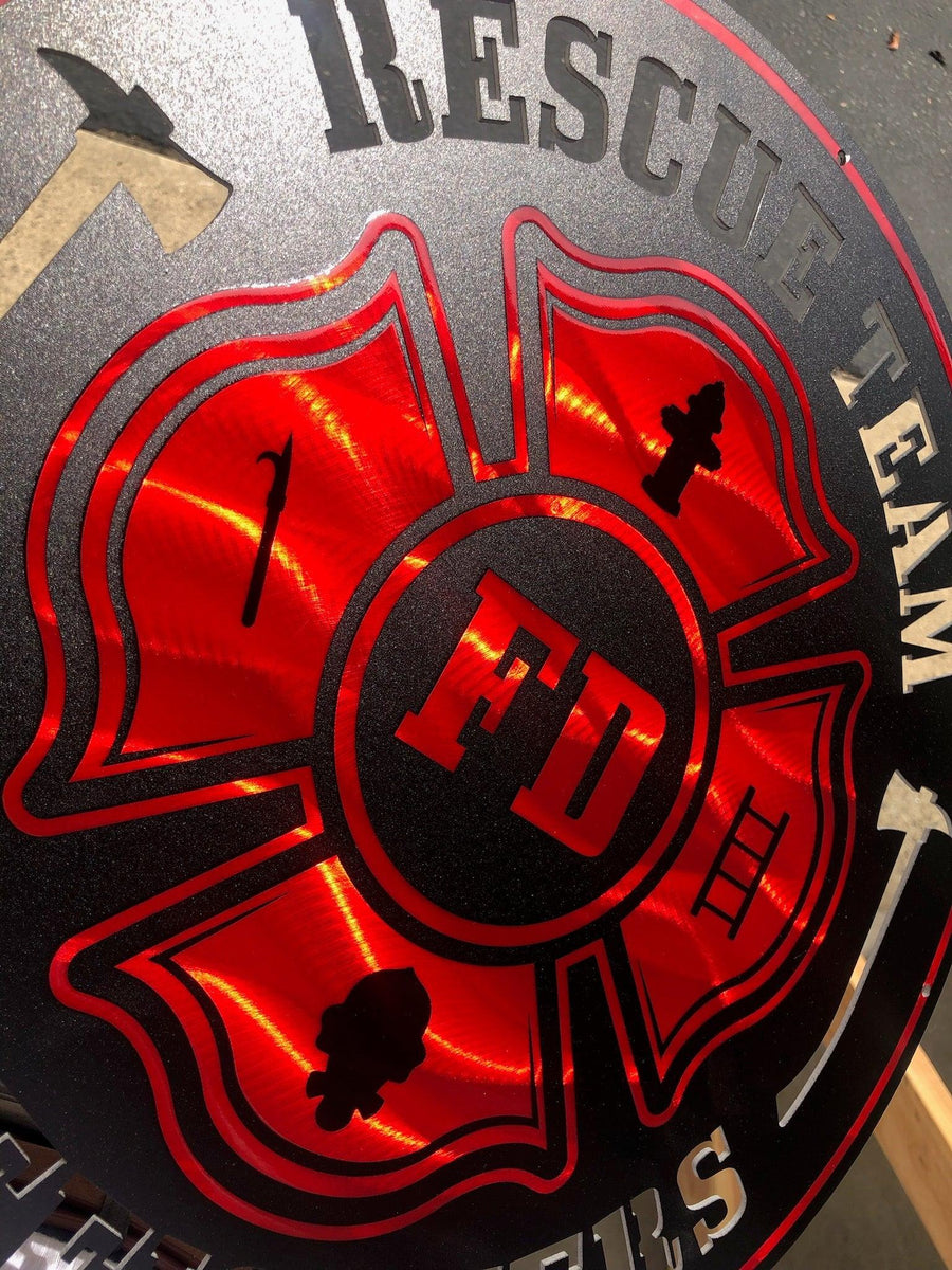 rescue team firefighter Maltese Cross flag-Rescue Team Firefighter ...
